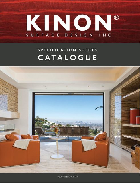 Kinon® Surface Design Inc - specification sheets catalogue Ebook by ...